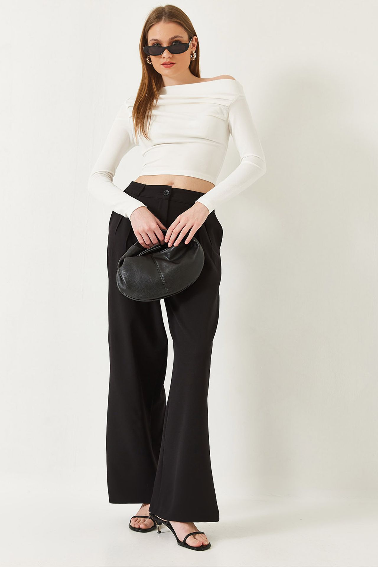 HiCCUP - Black Lucci Wide Leg Pleated Pants Women