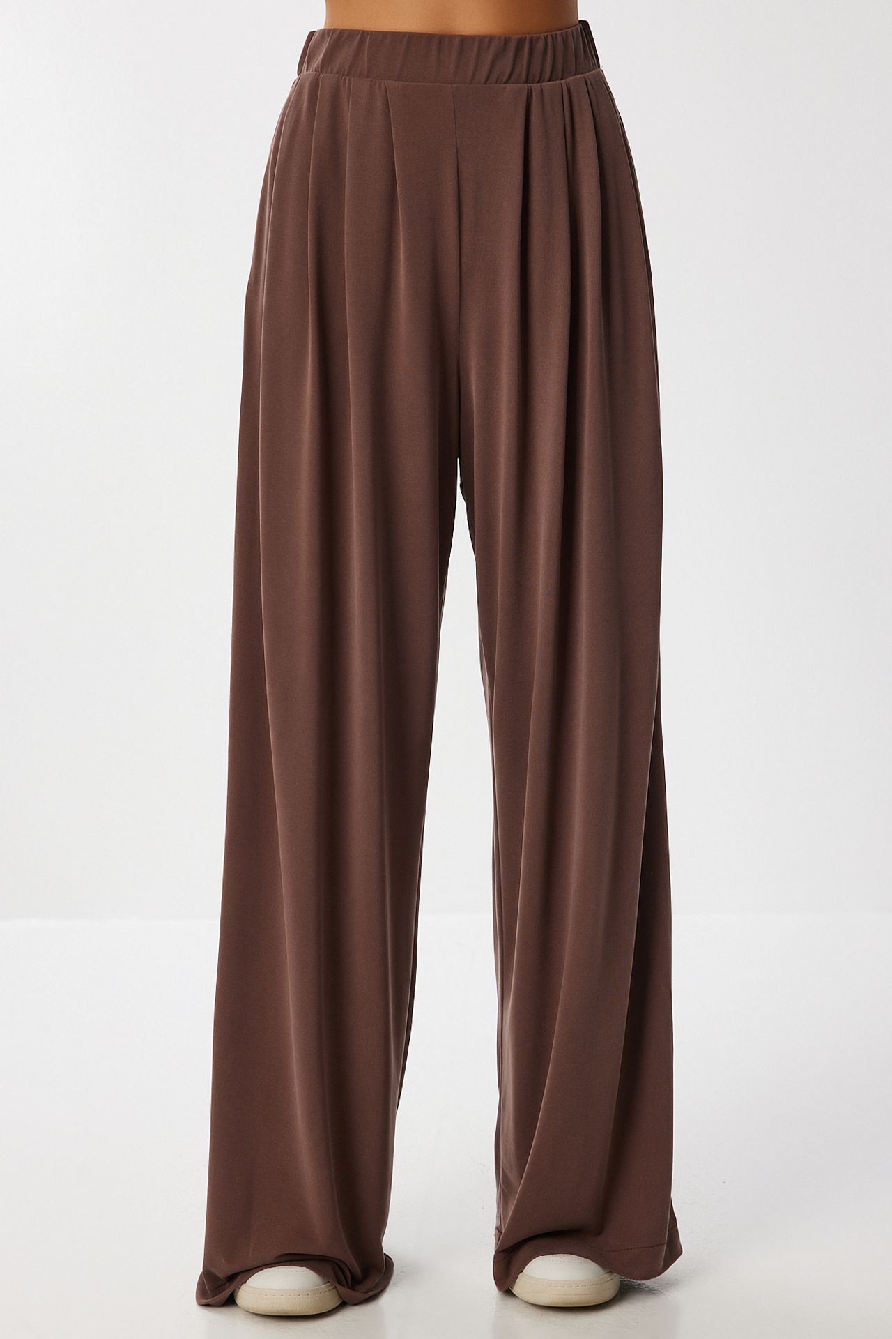 HiCCUP - Mocha Brown Istanbul Wide Leg Pull-on Palazzo Pants Women