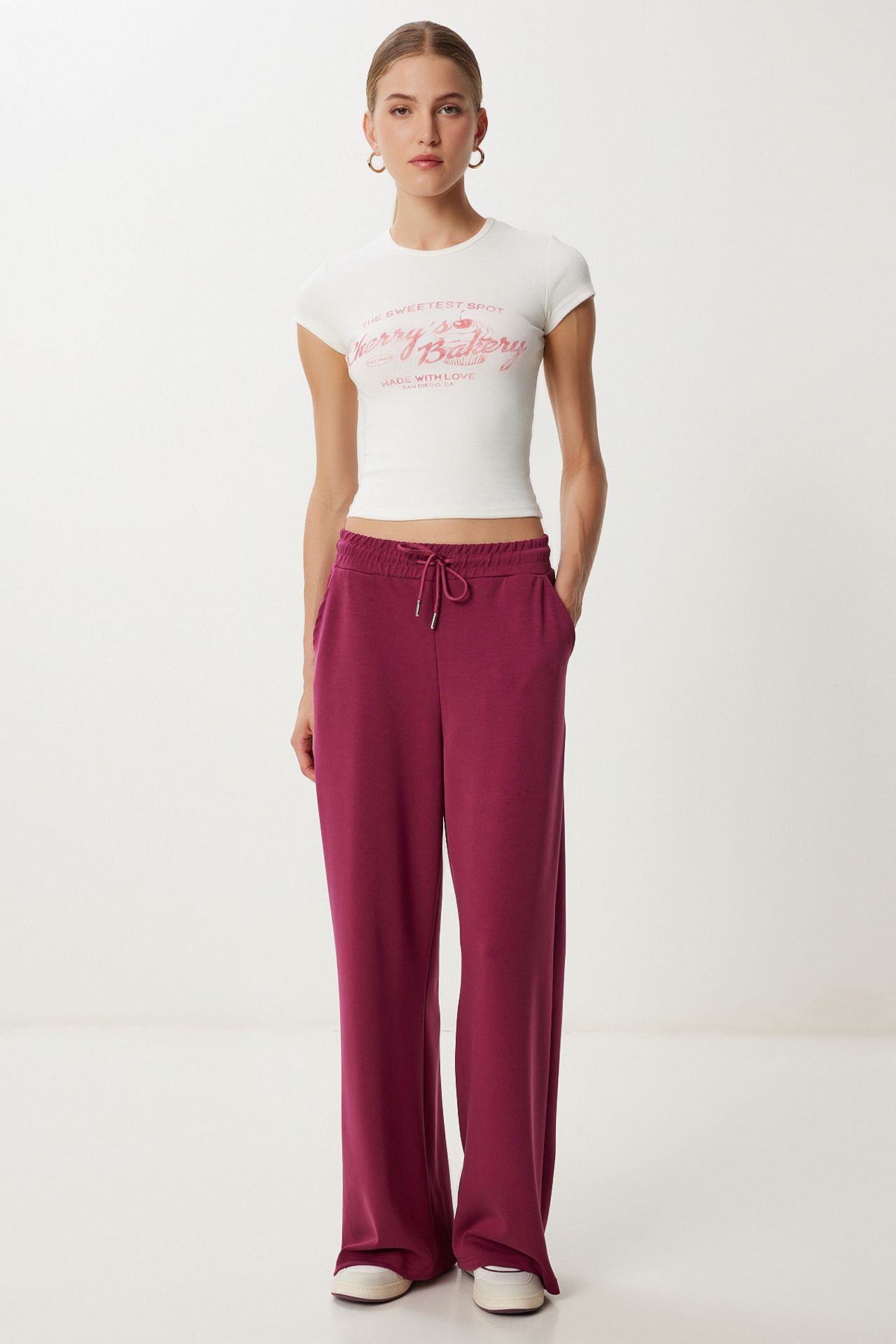 HiCCUP - Amethyst Purple Istanbul Wide Leg Modal Sweatpants Women
