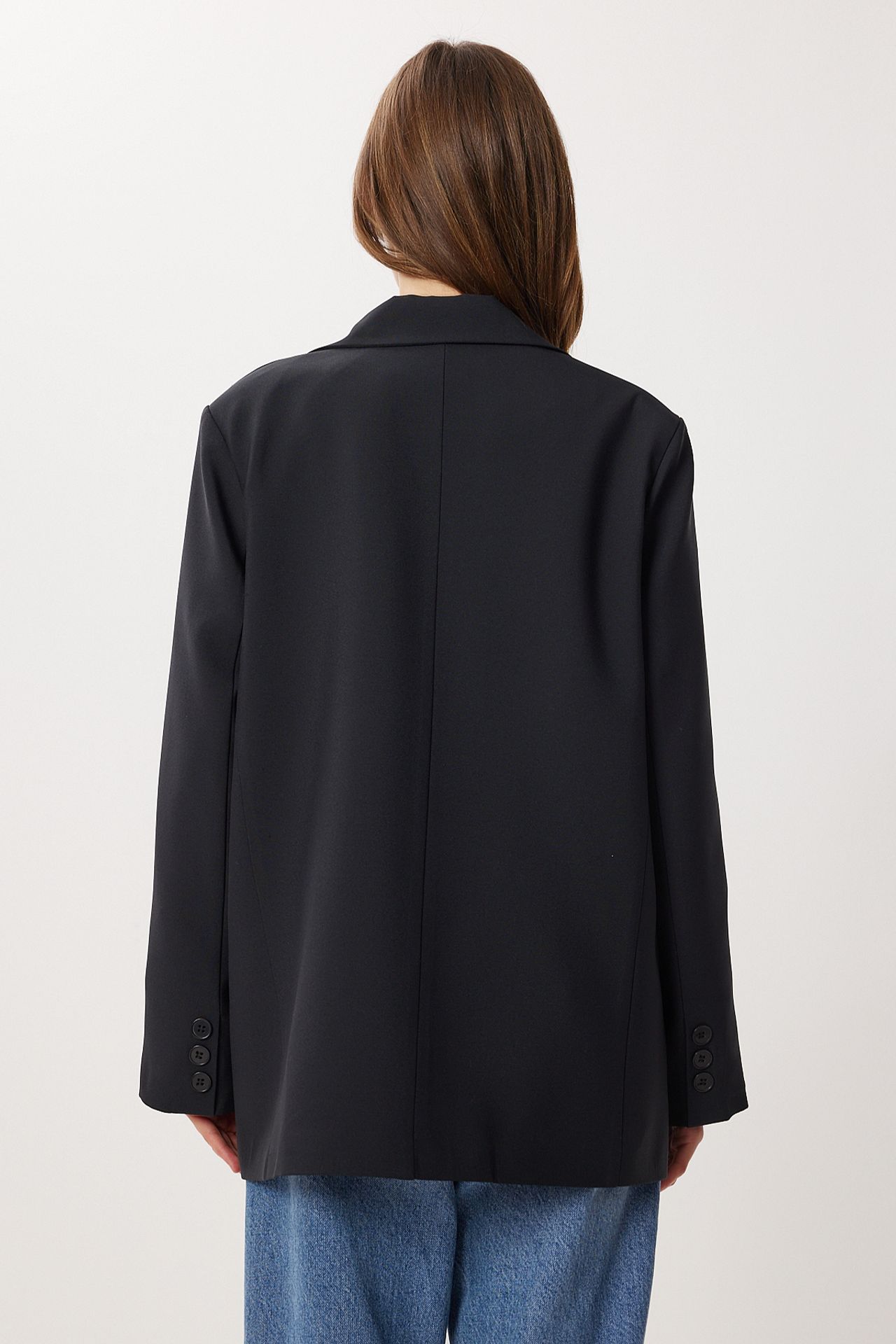 HiCCUP - Black Istanbul Oversized Padded Jacket With Button Closure Women