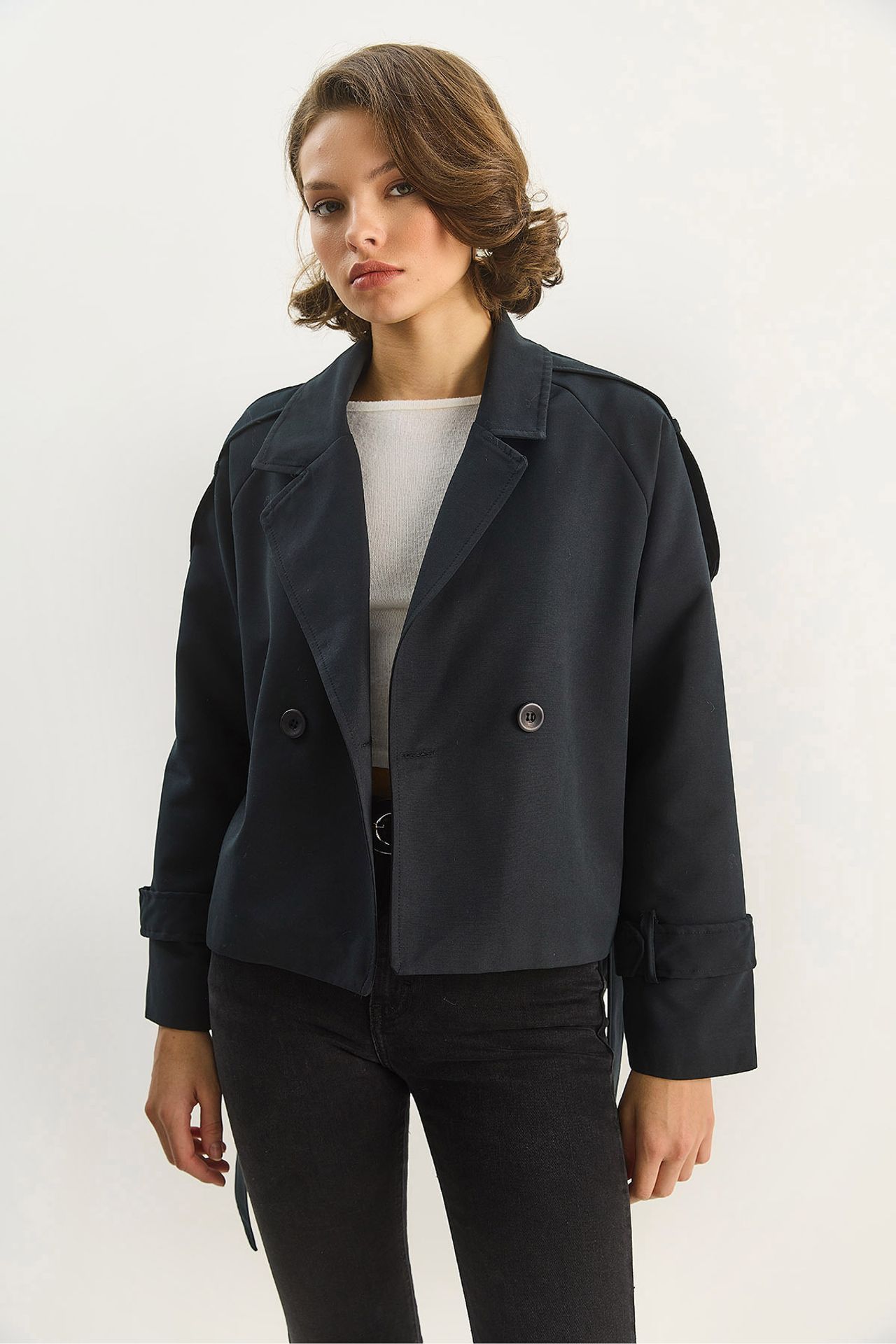 HiCCUP - Black Lucci Oversized Trench Coat With Tie Closure Women