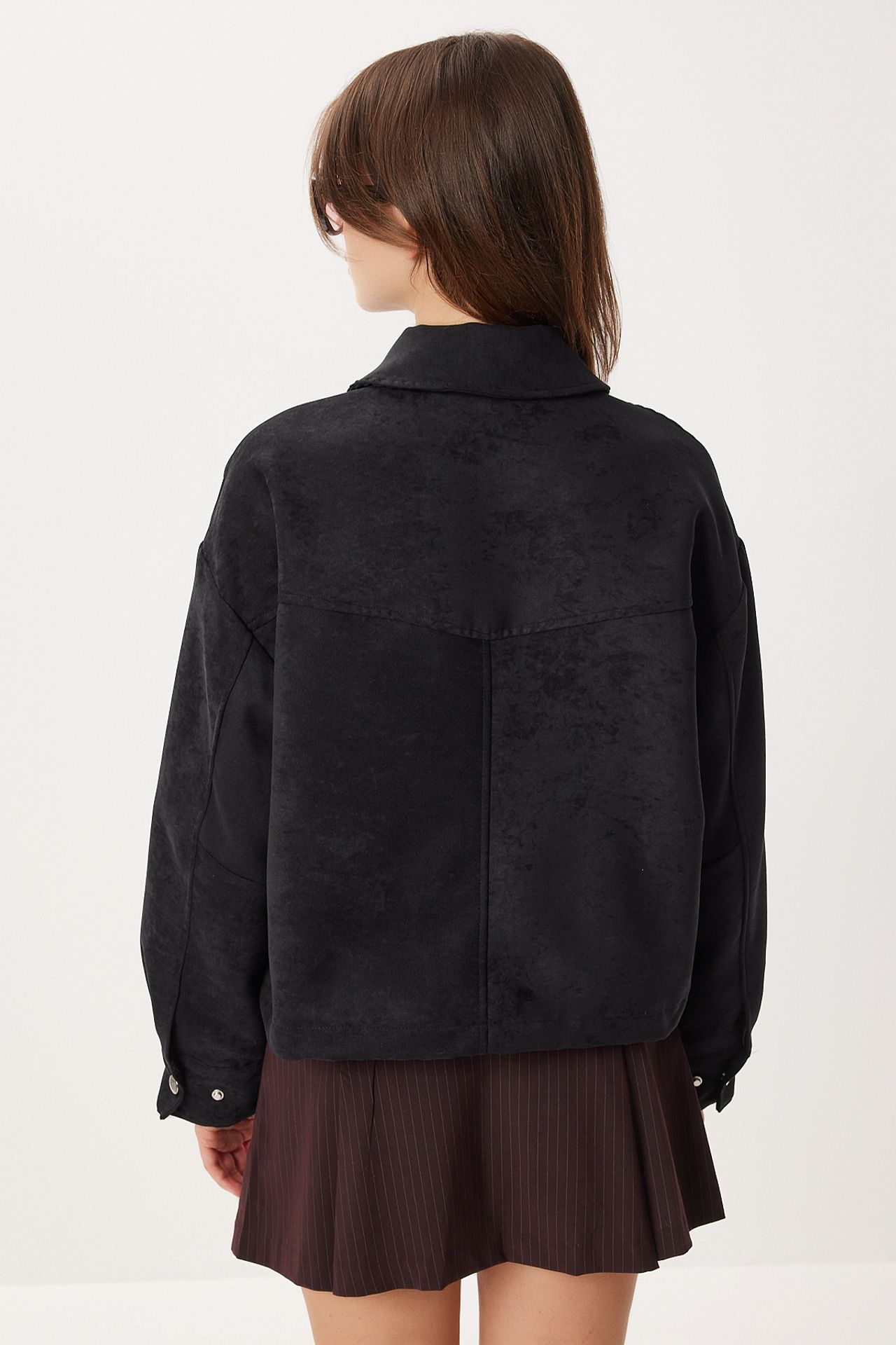 HiCCUP - Black Istanbul Relaxed Fit Gabardine Jacket With Pockets Women