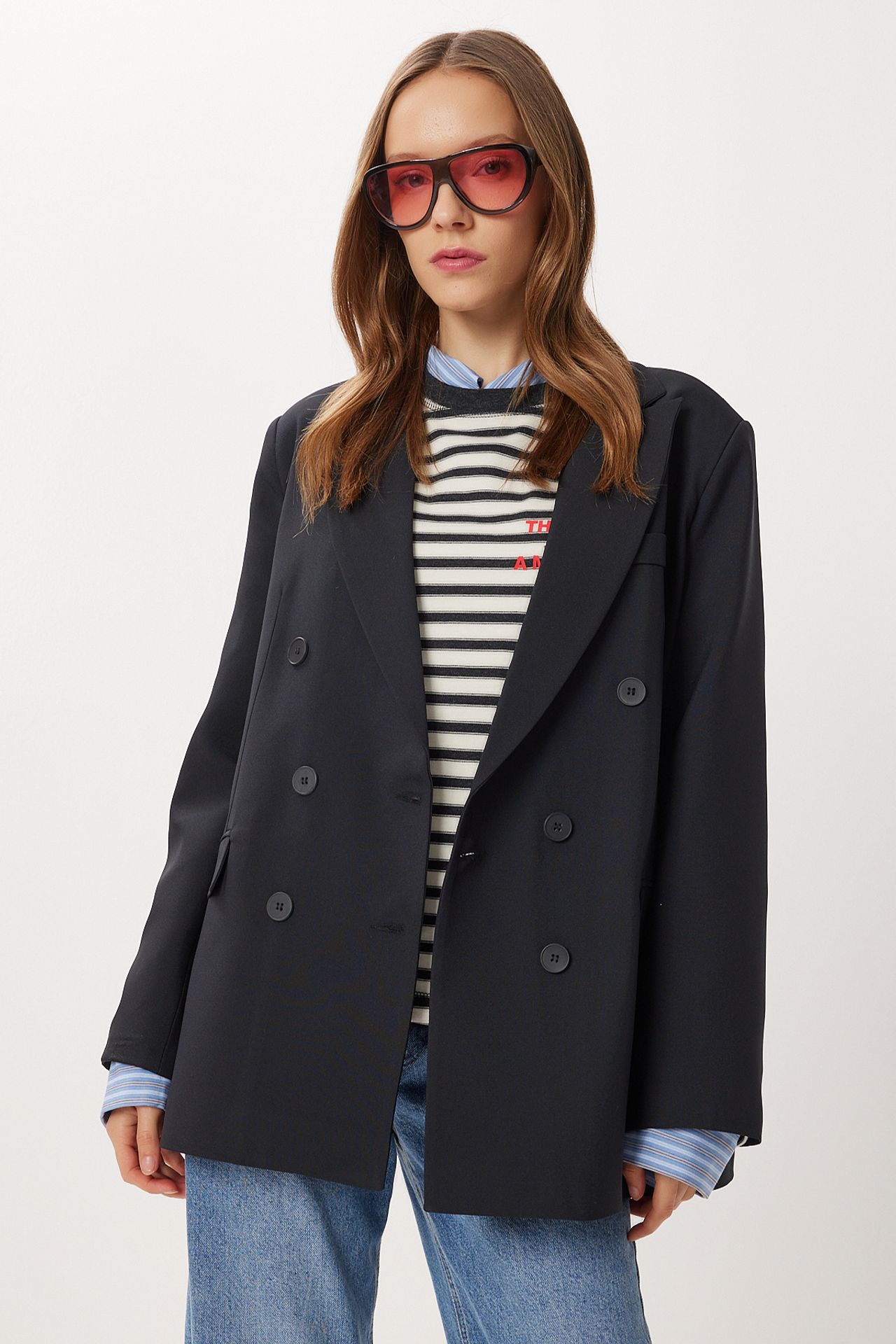 HiCCUP - Black Istanbul Oversized Padded Jacket With Button Closure Women