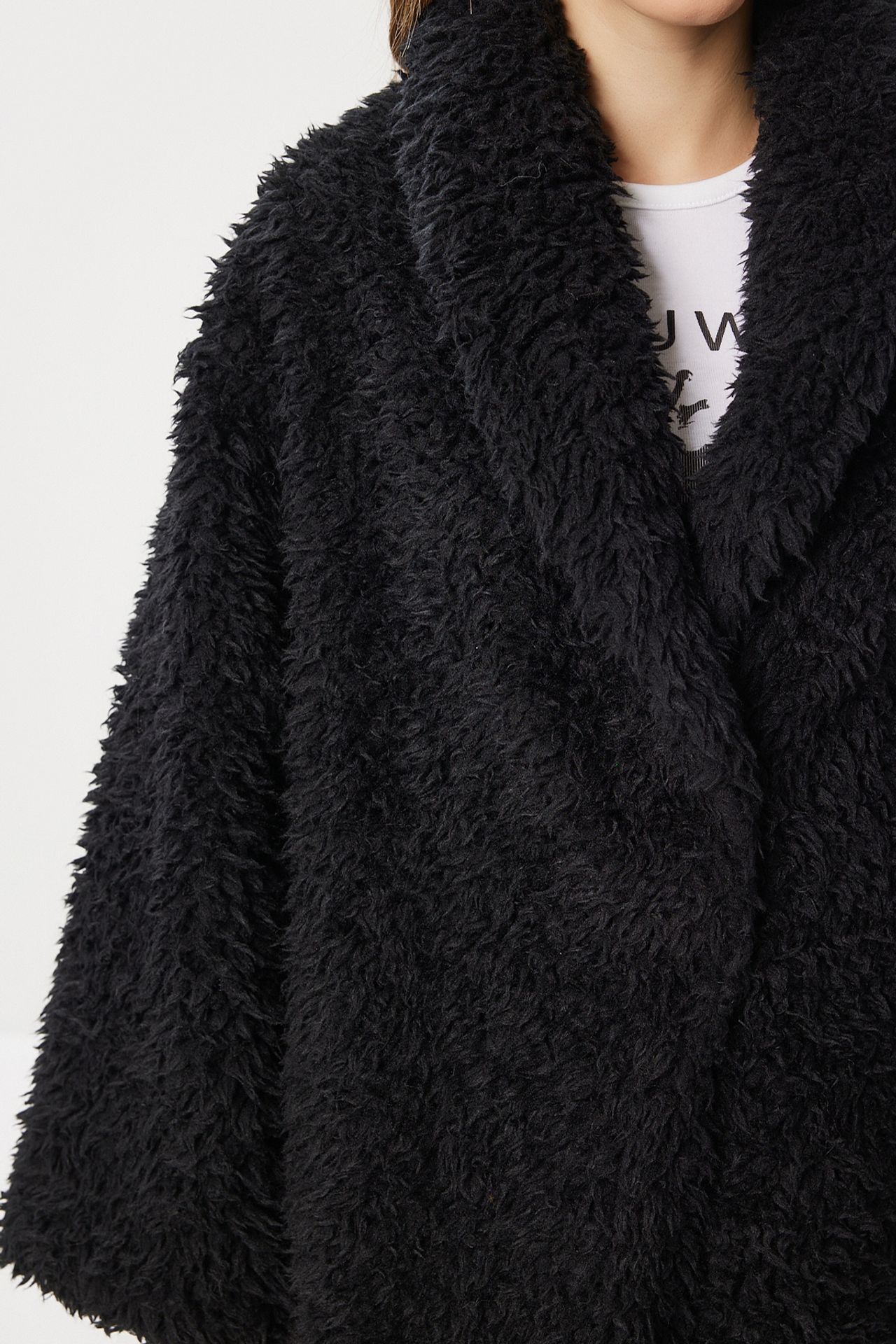 HiCCUP - Black Istanbul Oversized Plush Jacket Women