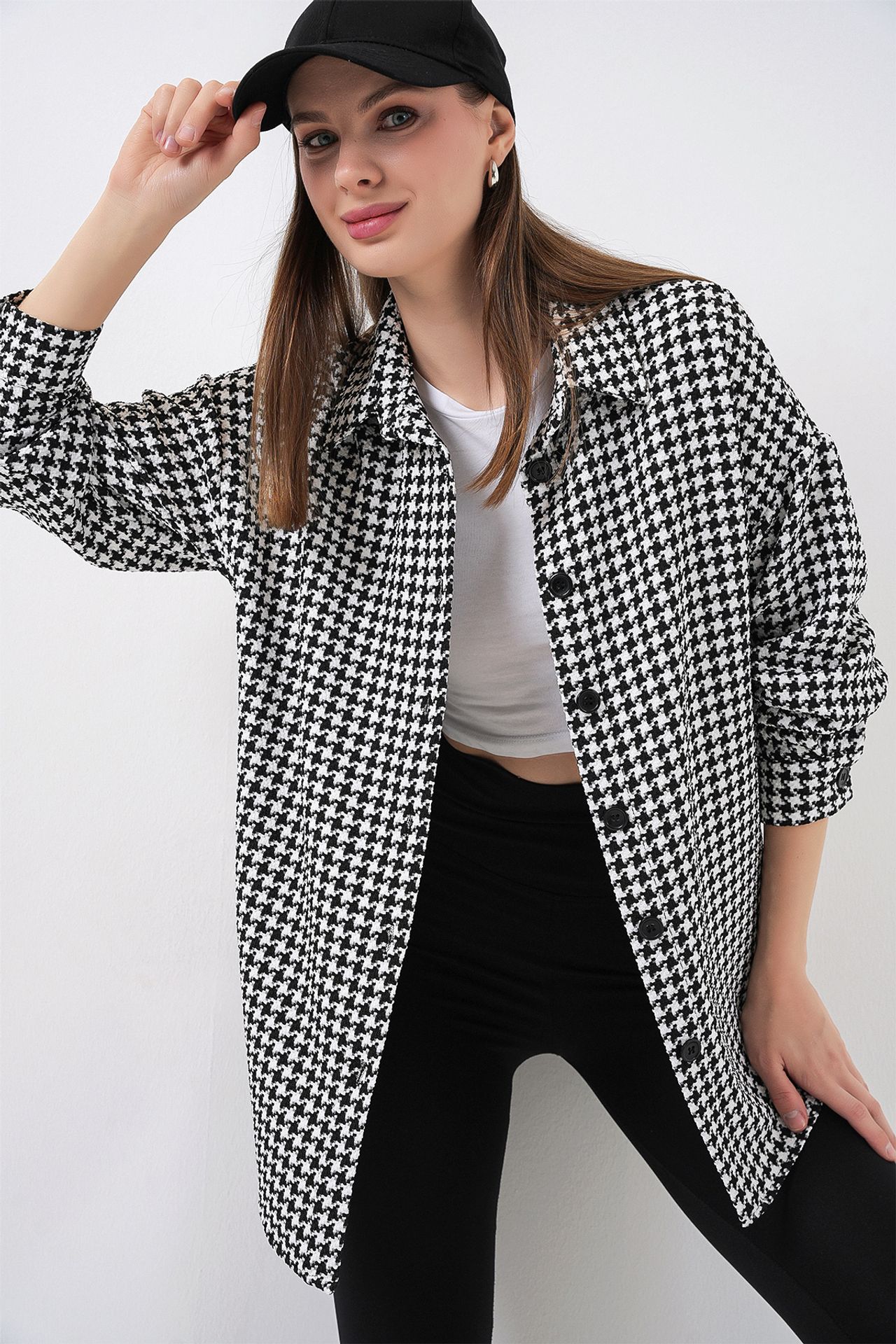 HiCCUP - Black Bdart Regular Fit Flannel Shirt Women