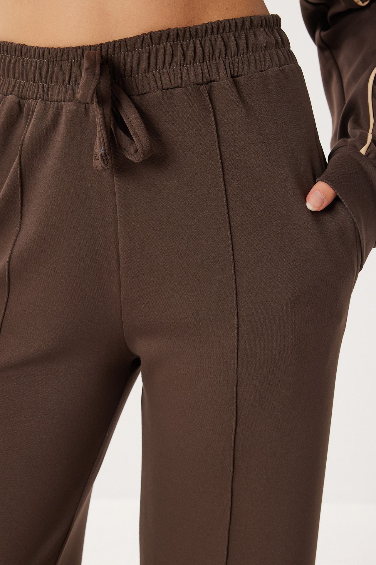 HiCCUP - Mocha Brown Istanbul Contrast Binding Detail Sweatshirt & Wide ...