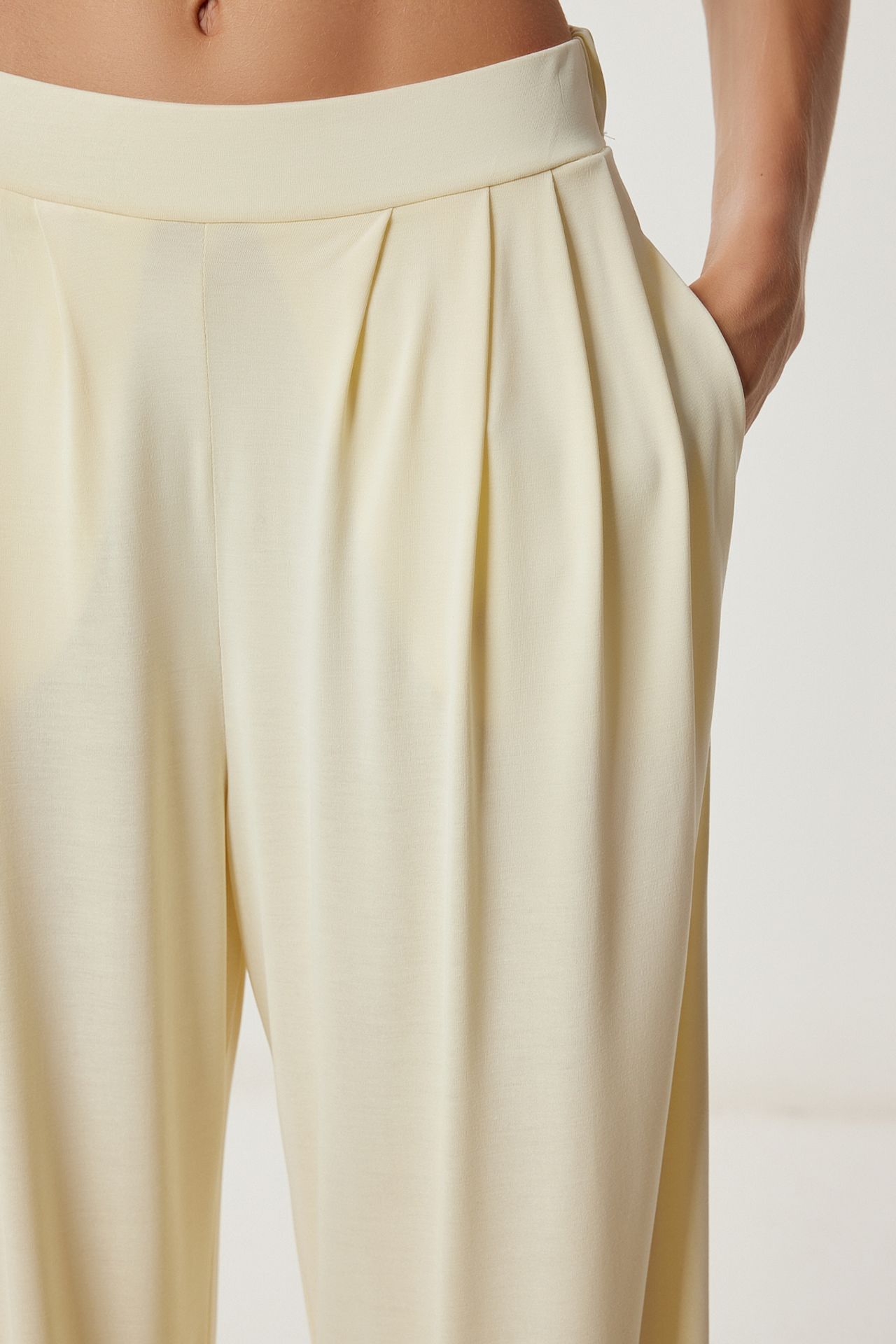 HiCCUP - Lemon Yellow Istanbul Wide Leg Pull-on Palazzo Pants Women